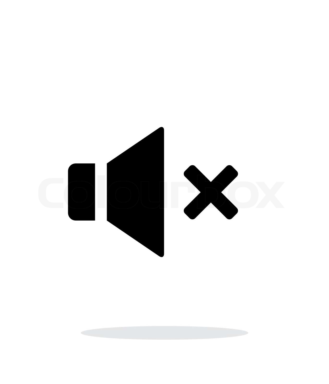 lautstärke, sprachlos, icon | Stock-Vektor | Colourbox