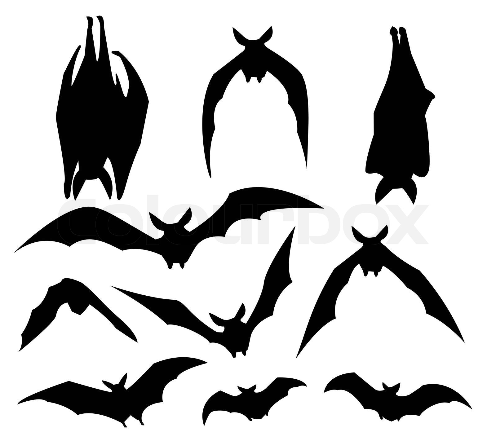 Fledermaus Silhouette der verschiedenen Bewegung für Design-Nutzung ...