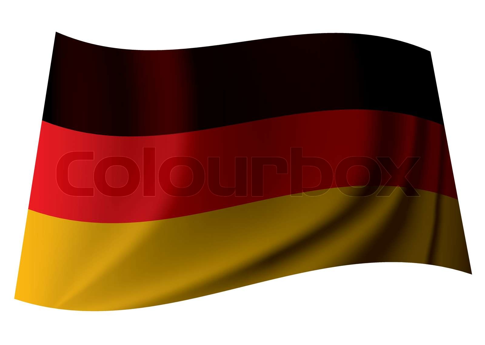 german banner flag from the nation of germany with crease | Stock ...