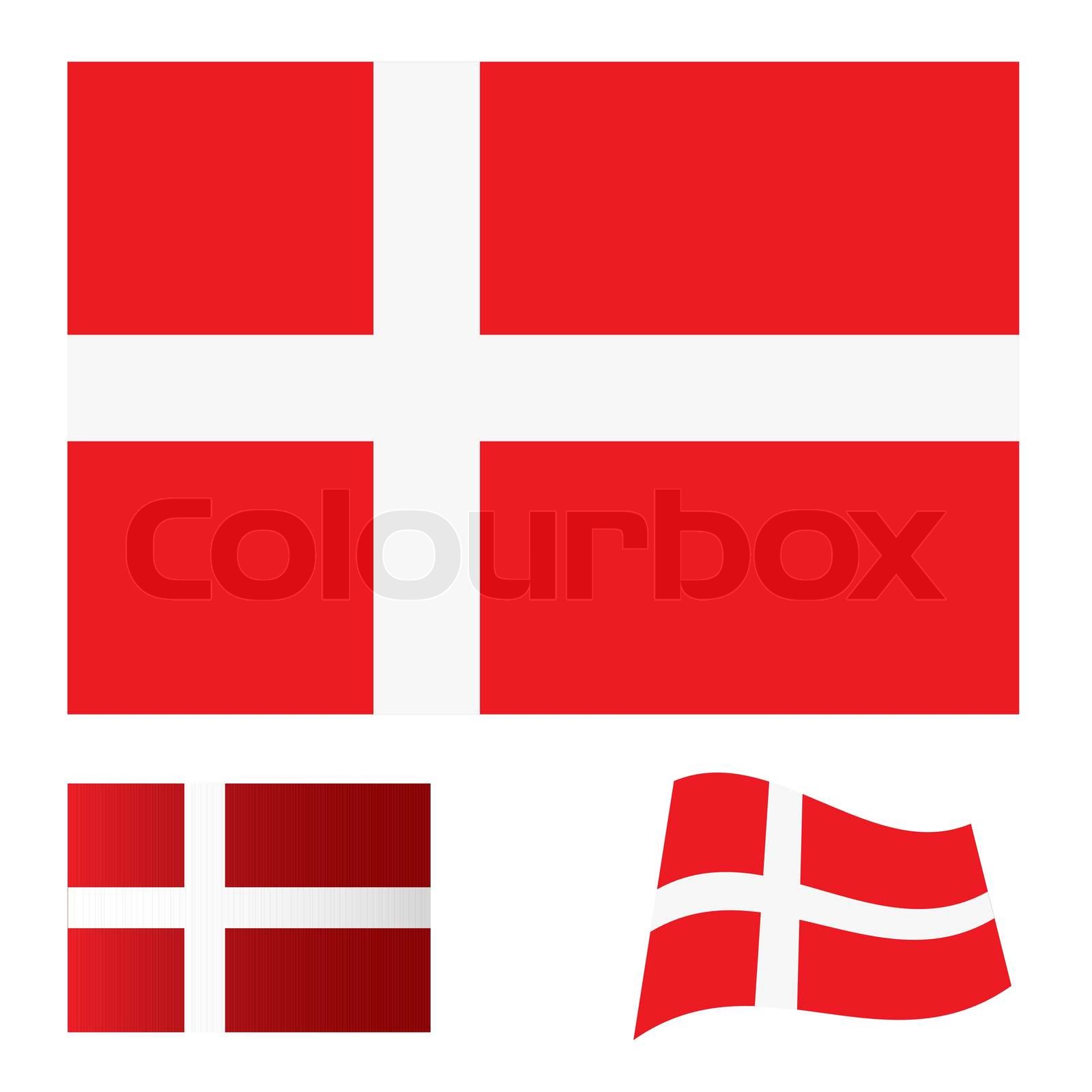 flag, dansk, danmark | Stock vektor | Colourbox