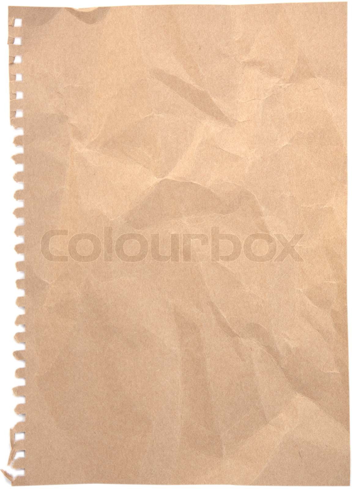 Crumbled paper from note pad | Stock image | Colourbox