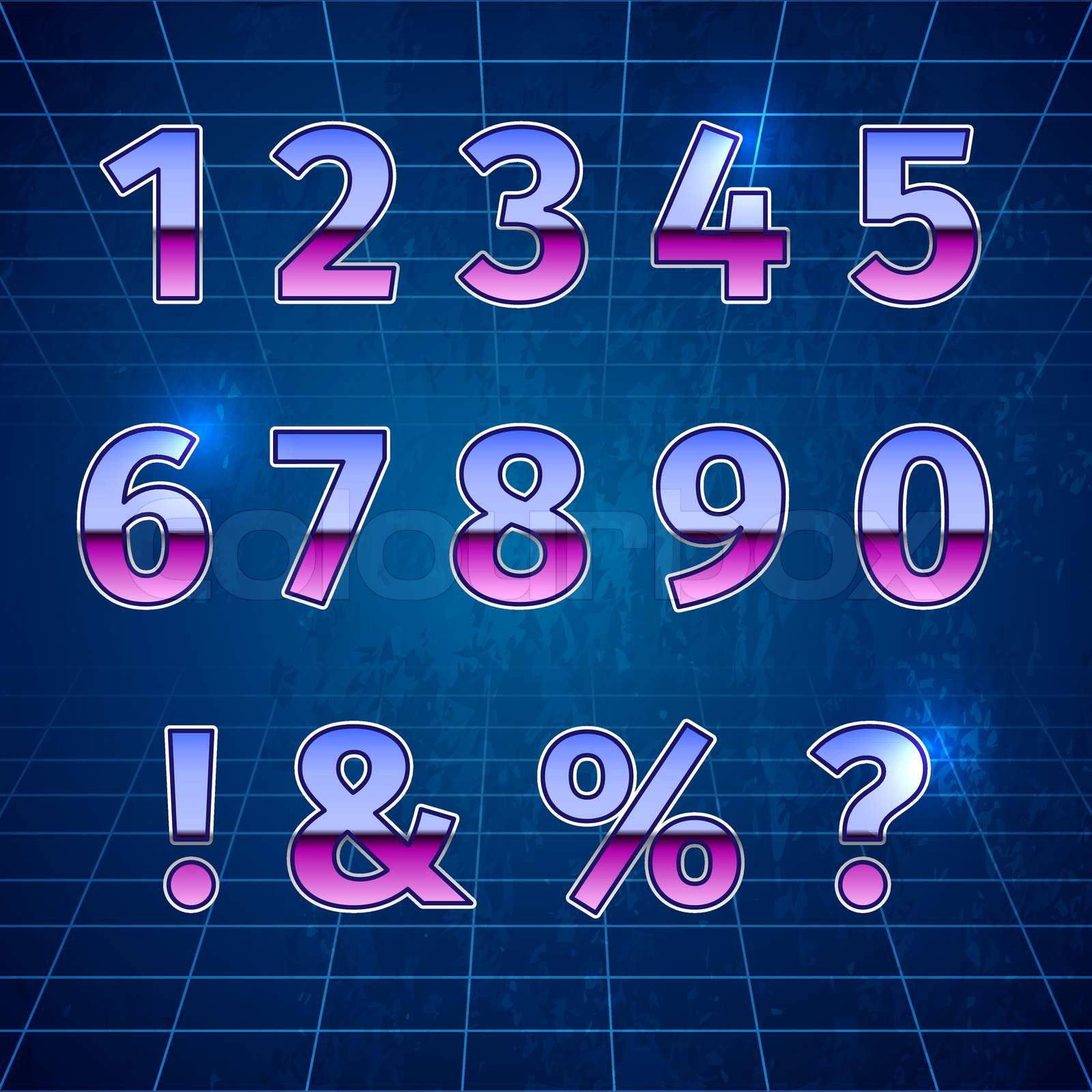 80s Retro Sci-Fi Font | Stock vector | Colourbox