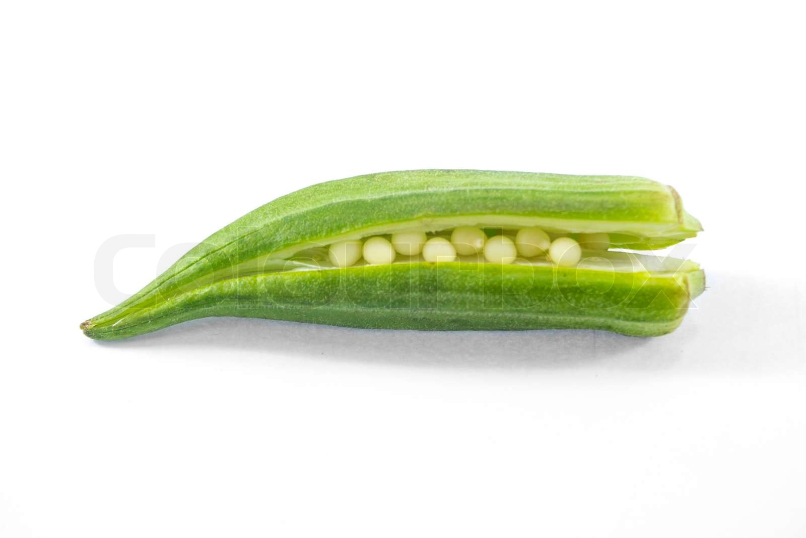 Pile of fresh okra | Stock image | Colourbox