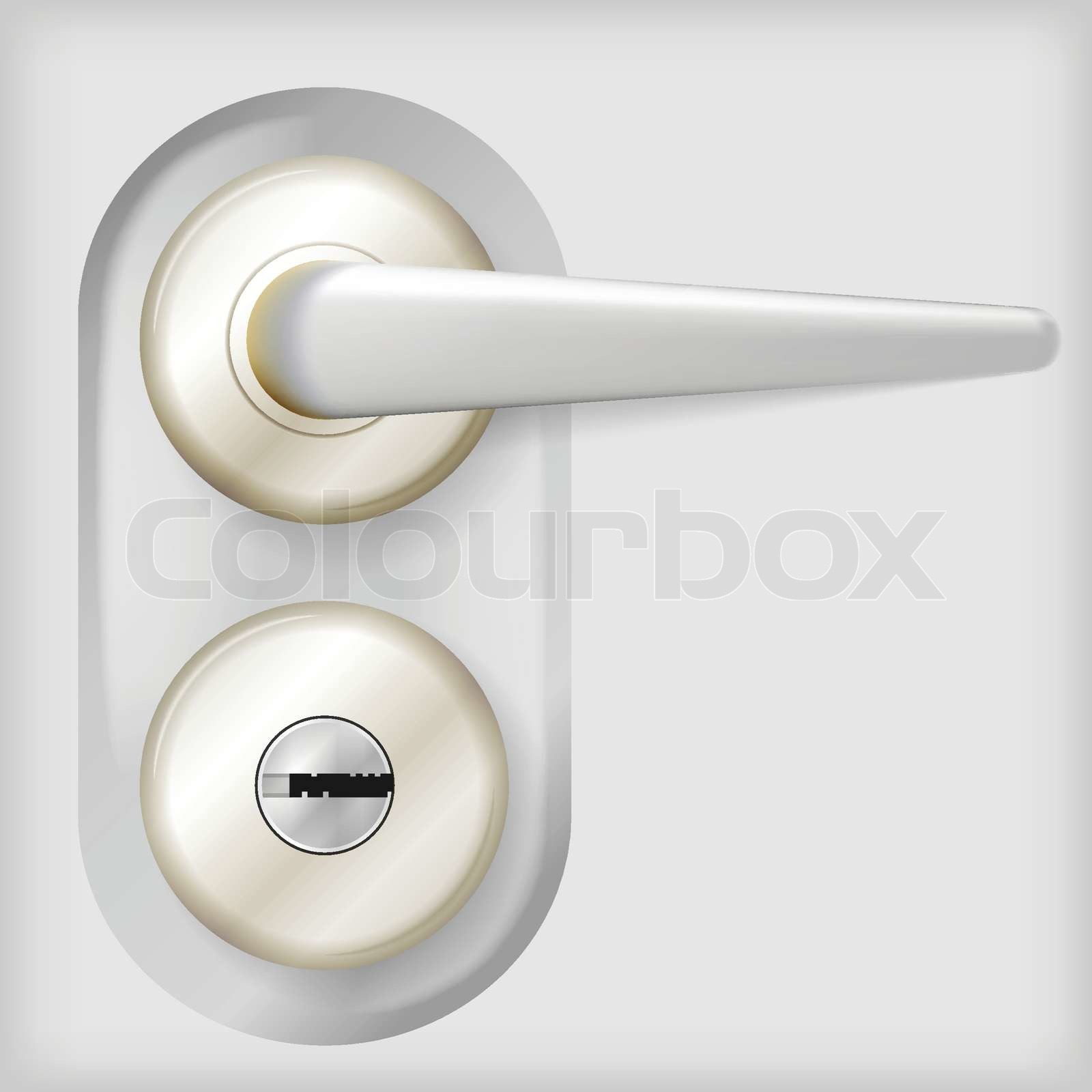 Vector illustration of door handle. | Stock vector | Colourbox