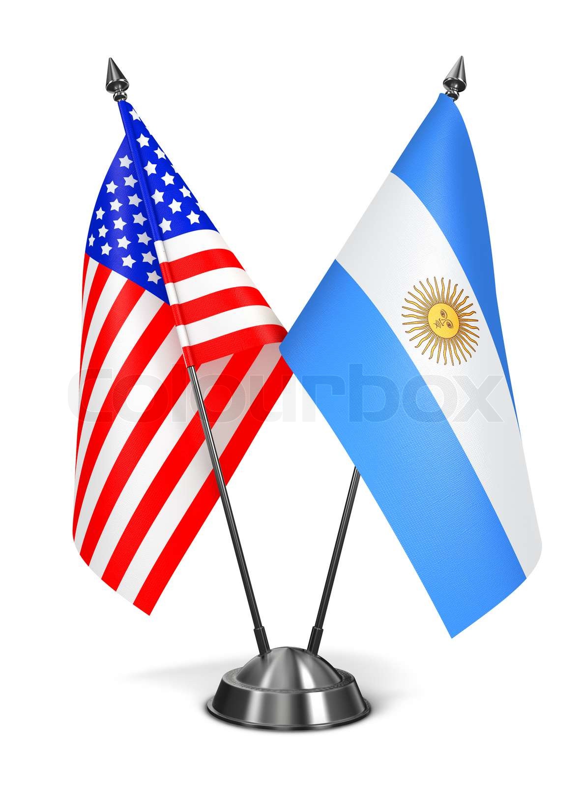 USA and Argentina - Miniature Flags. | Stock image | Colourbox