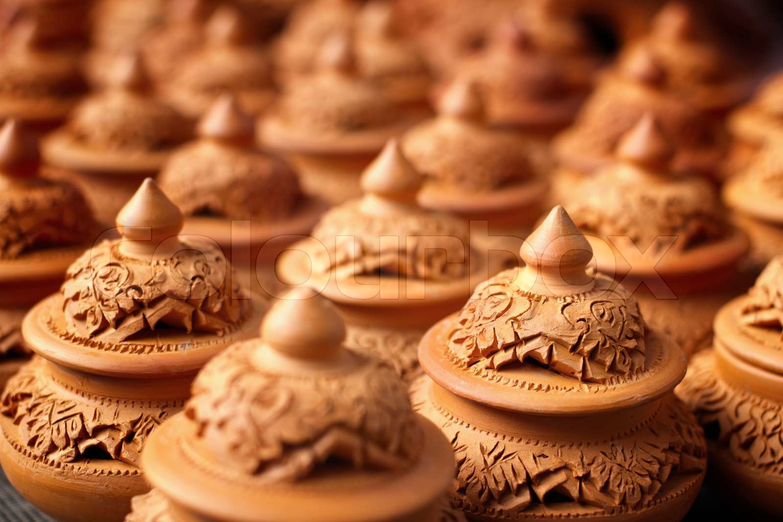 Traditional Thai clay pottery at Nonthaburi,Thailand. | Stock image ...
