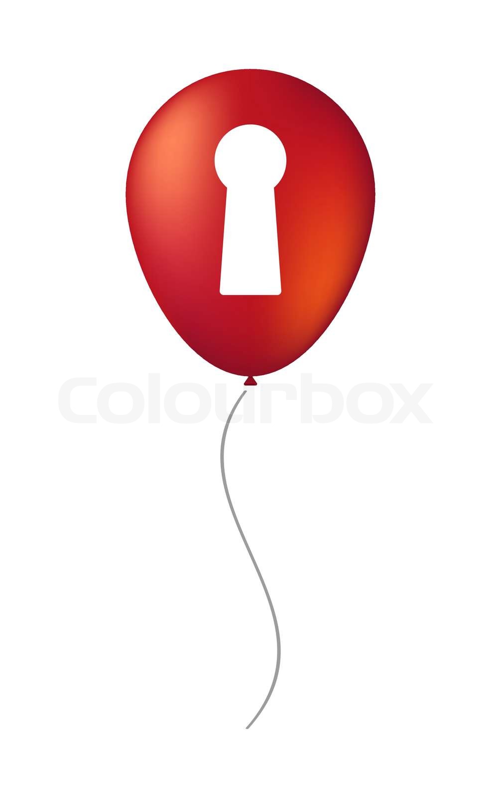 balloon illustration with a key hole | Stock vector | Colourbox