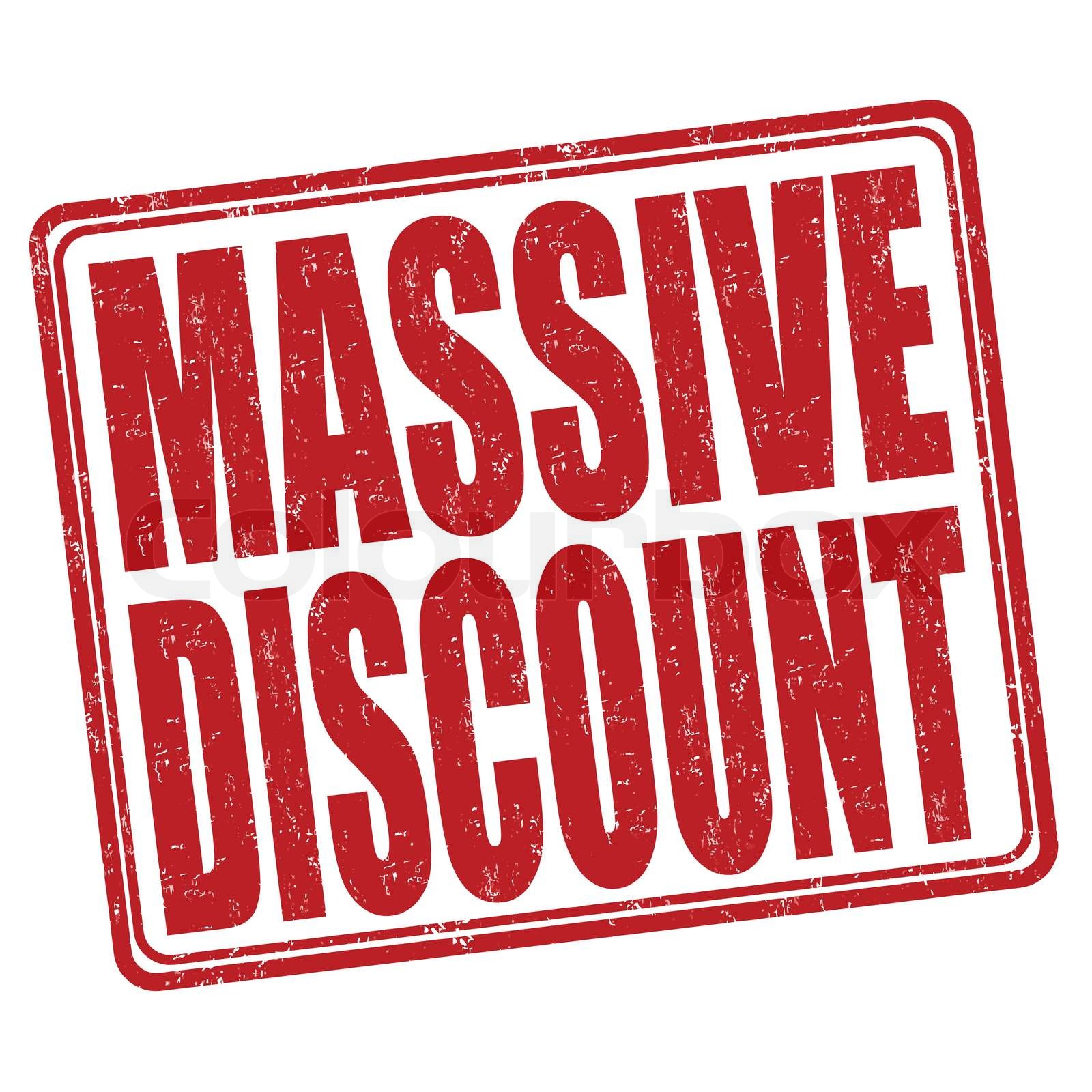 Massive discount stamp | Stock vector | Colourbox