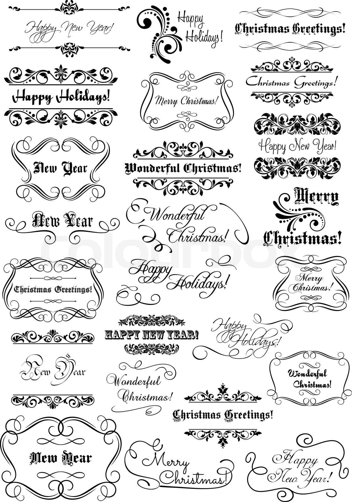 jul, ramme, hvid | Stock vektor | Colourbox