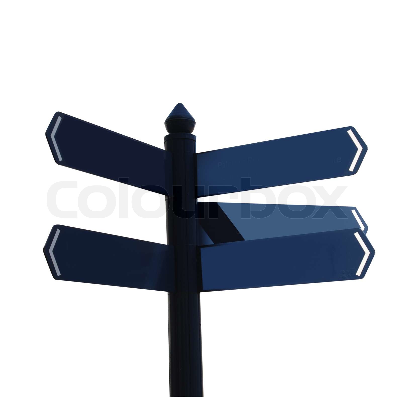 Blank Directional Signs | Stock image | Colourbox