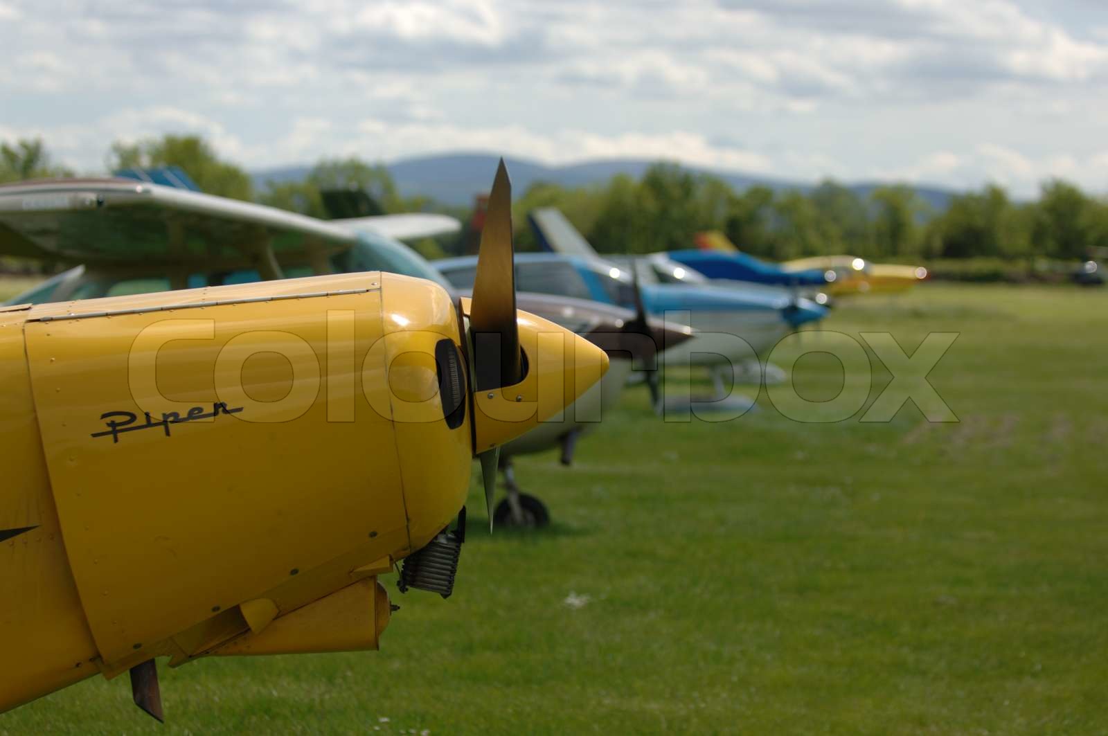 Cessna and Piper Cub | Stock image | Colourbox