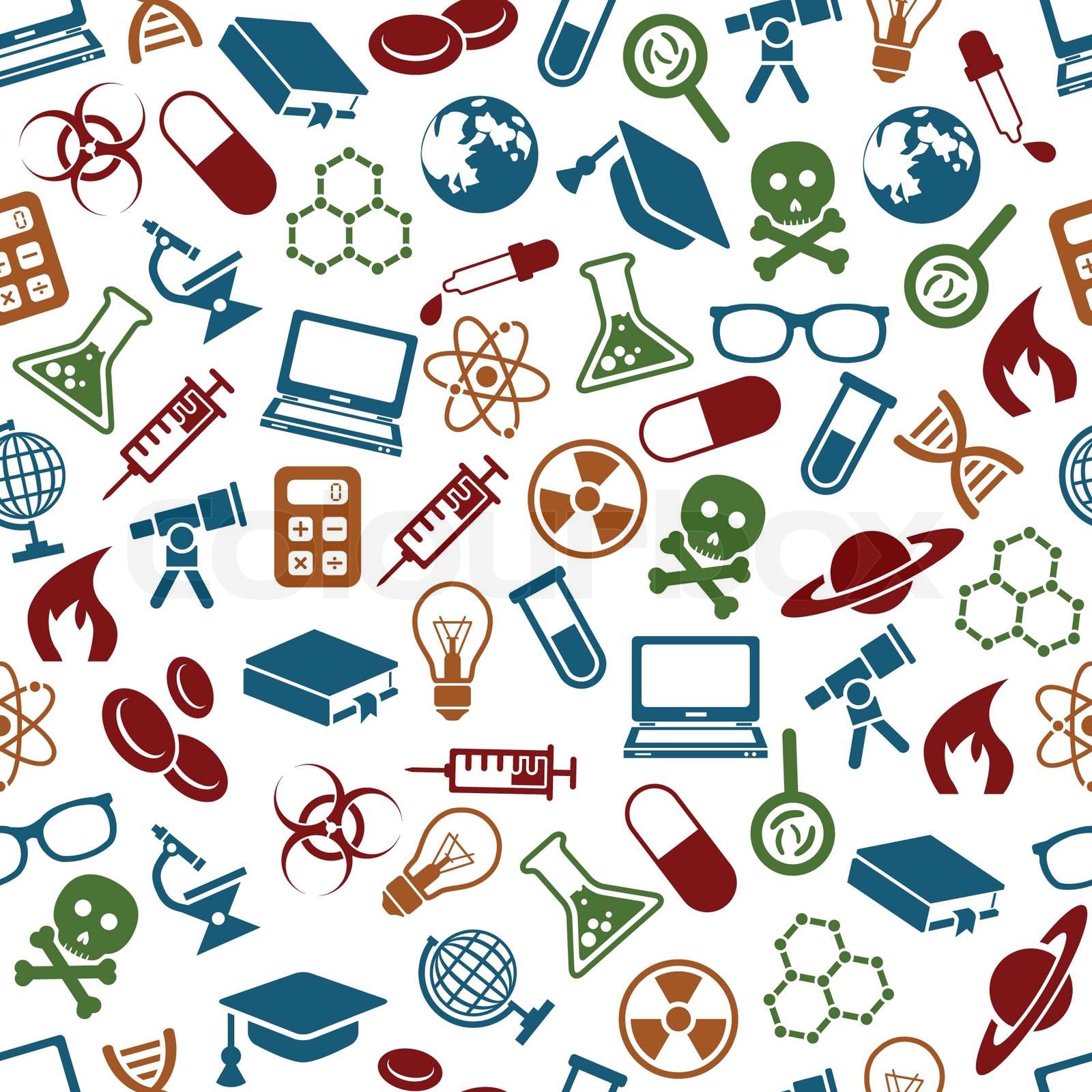 science seamless pattern | Stock vector | Colourbox