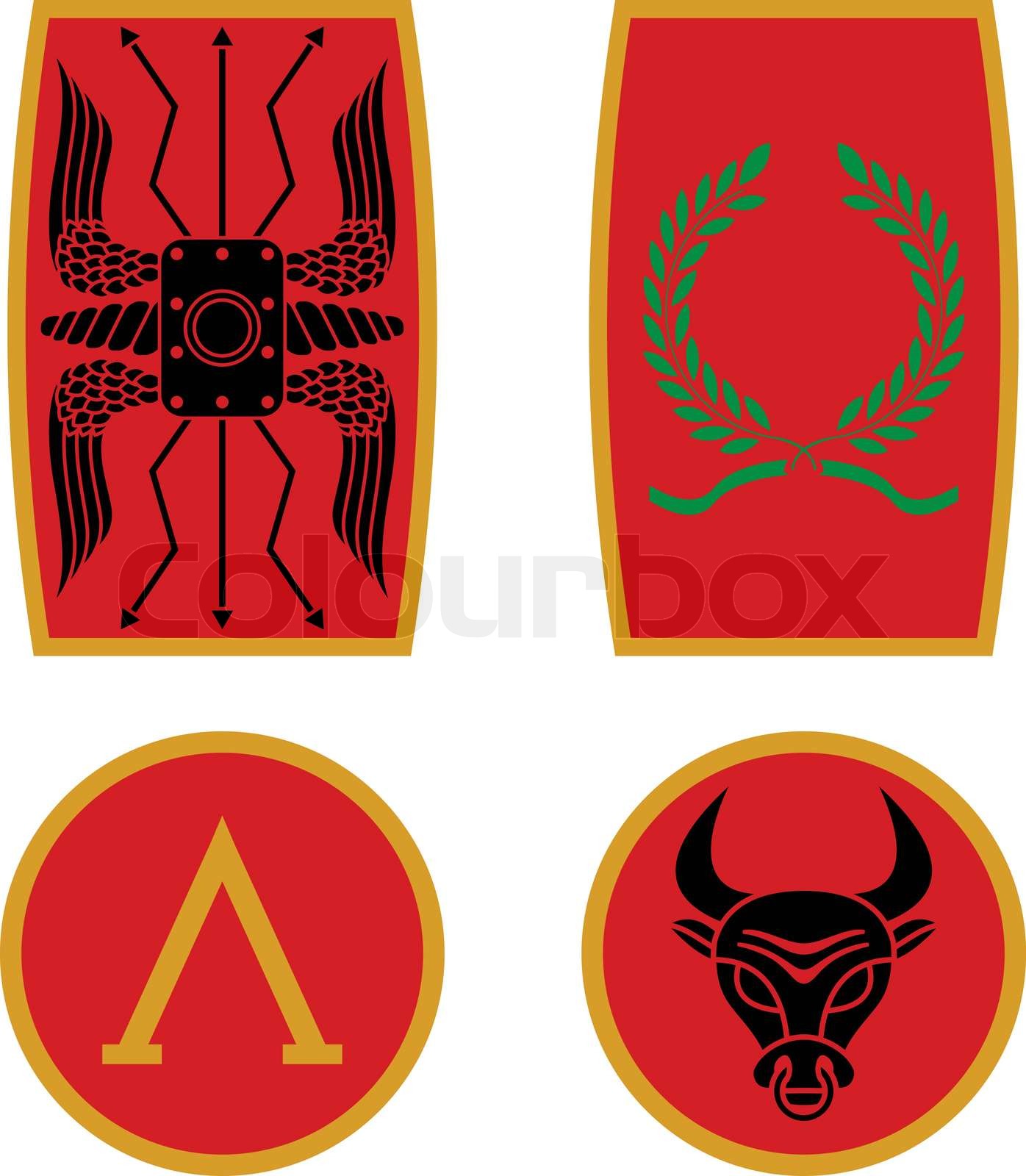 set of ancient shields | Stock vector | Colourbox set of ancient shields | Stock vector | Colourbox