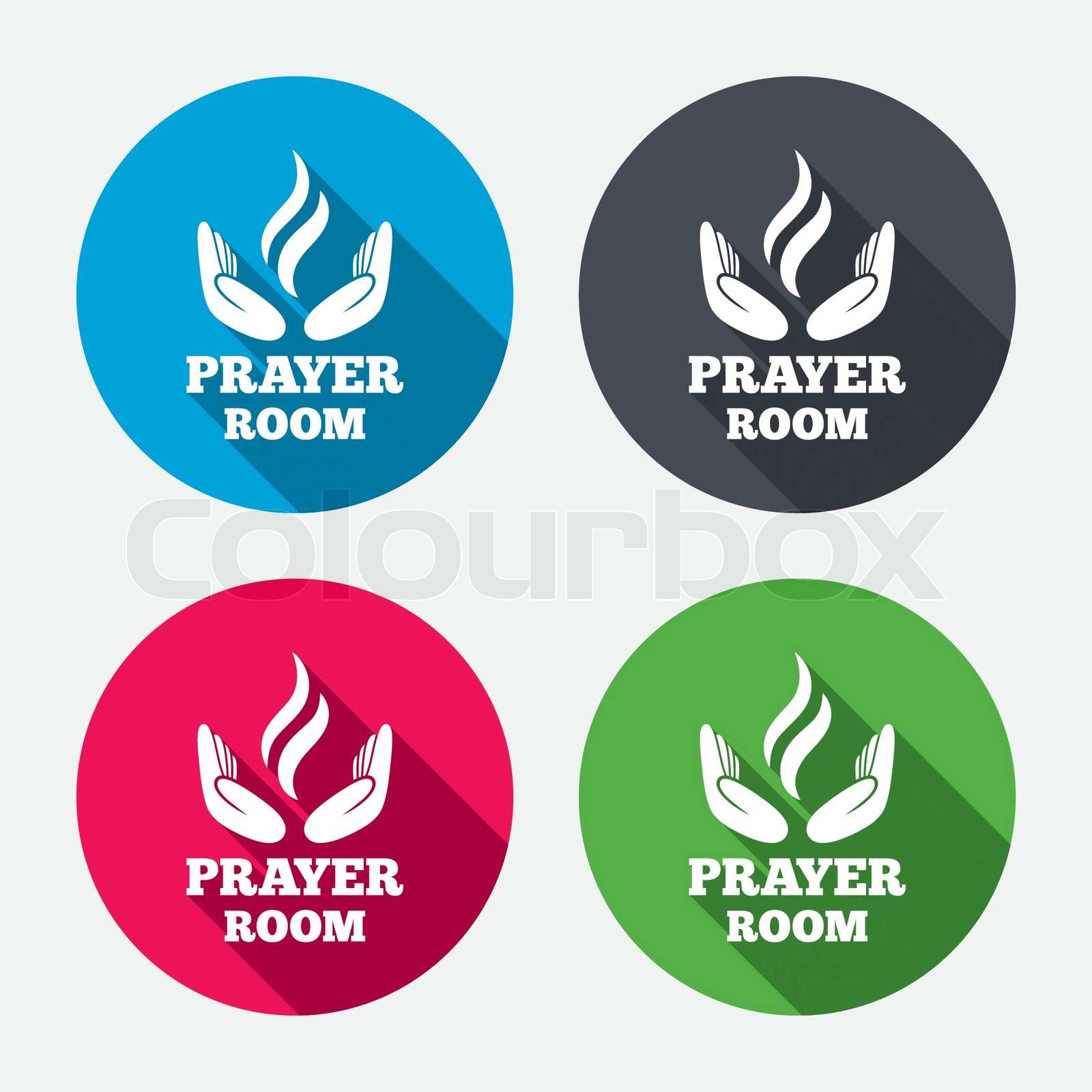 Prayer room sign icon. Religion priest symbol. | Stock vector | Colourbox