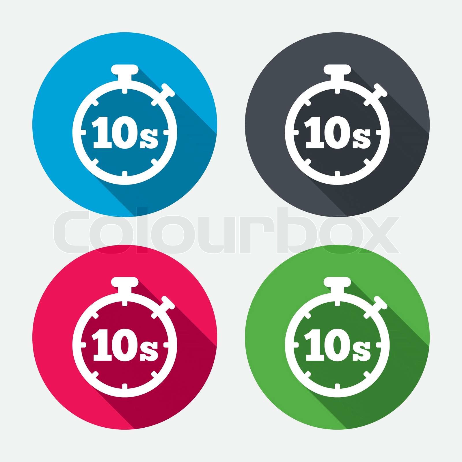 Timer 10s sign icon. Stopwatch symbol. | Stock vector | Colourbox