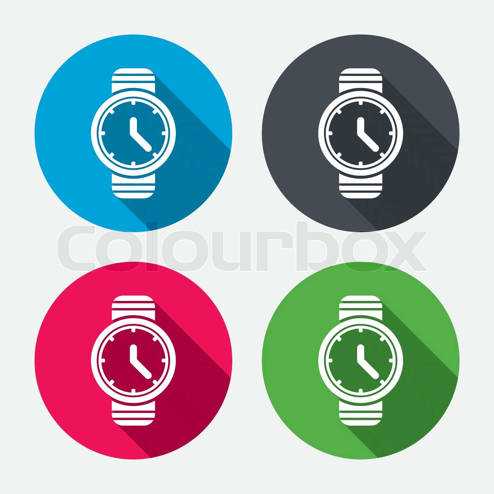 Wrist Watch sign icon. Mechanical clock symbol. | Stock vector | Colourbox