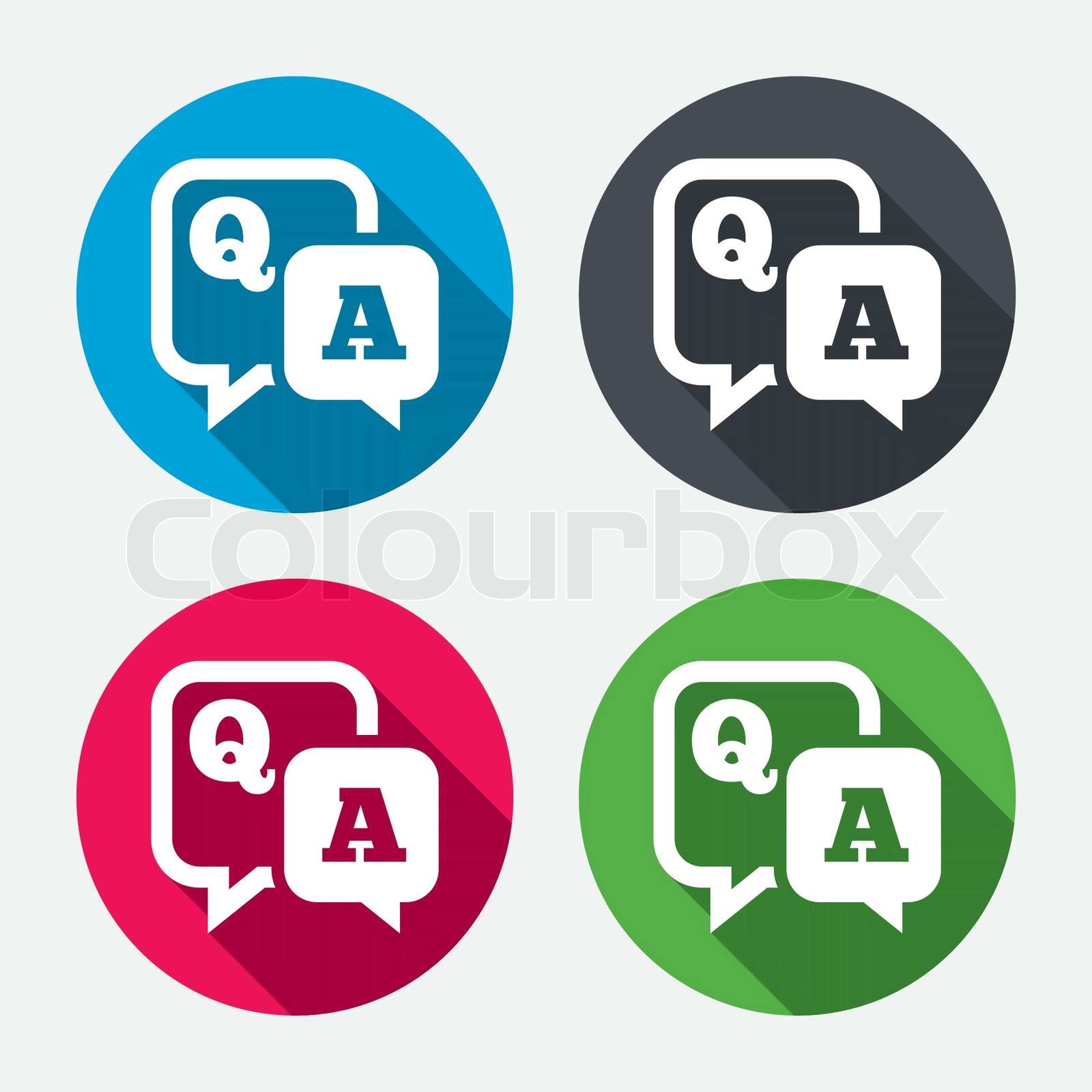 Question answer sign icon. Q&A symbol. | Stock vector | Colourbox