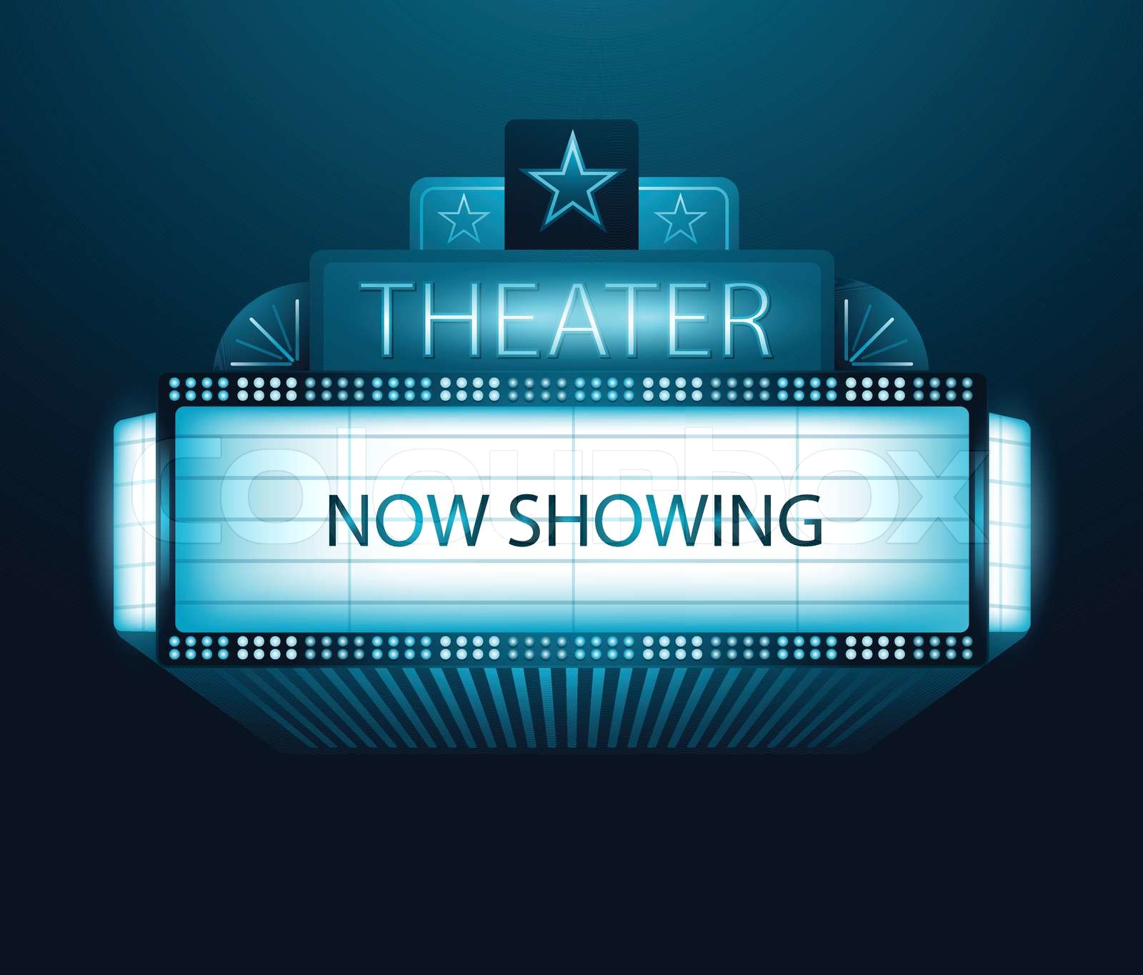 Movie Theater Now Showing Sign