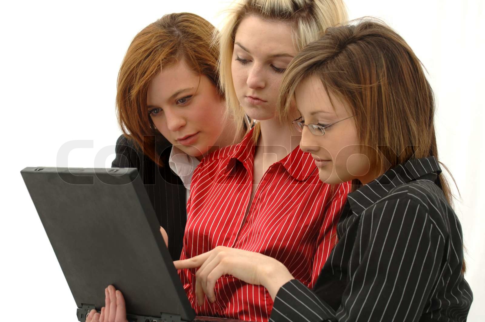 computer, ausbildung, geschäftsfrau | Stock Bild | Colourbox