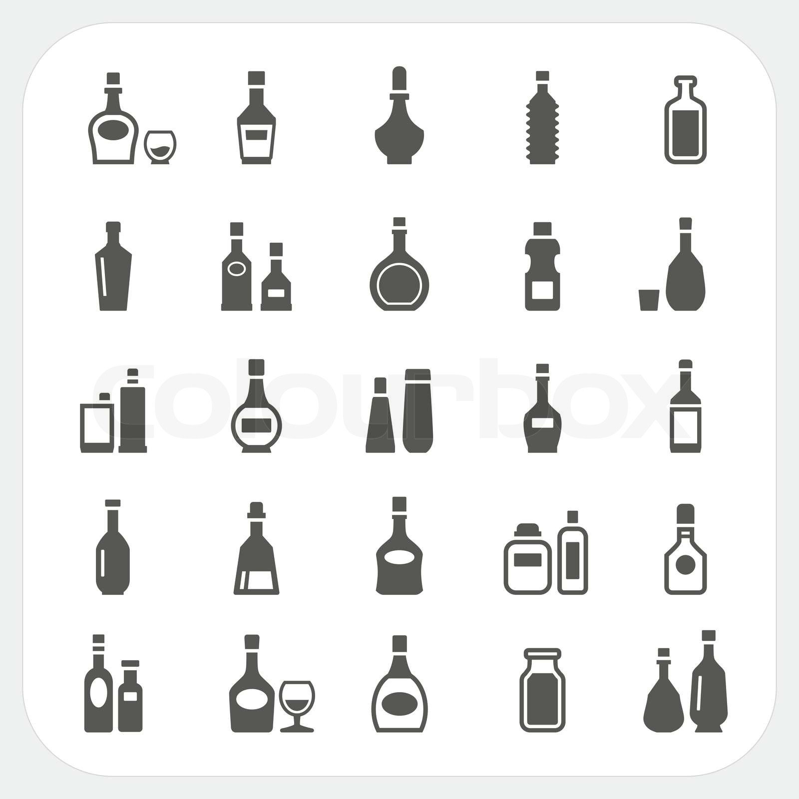 Bottle icons set | Stock vector | Colourbox