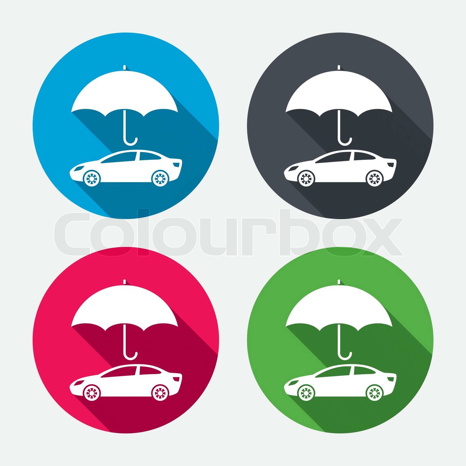 Car insurance sign icon. Protection symbol. | Stock vector | Colourbox