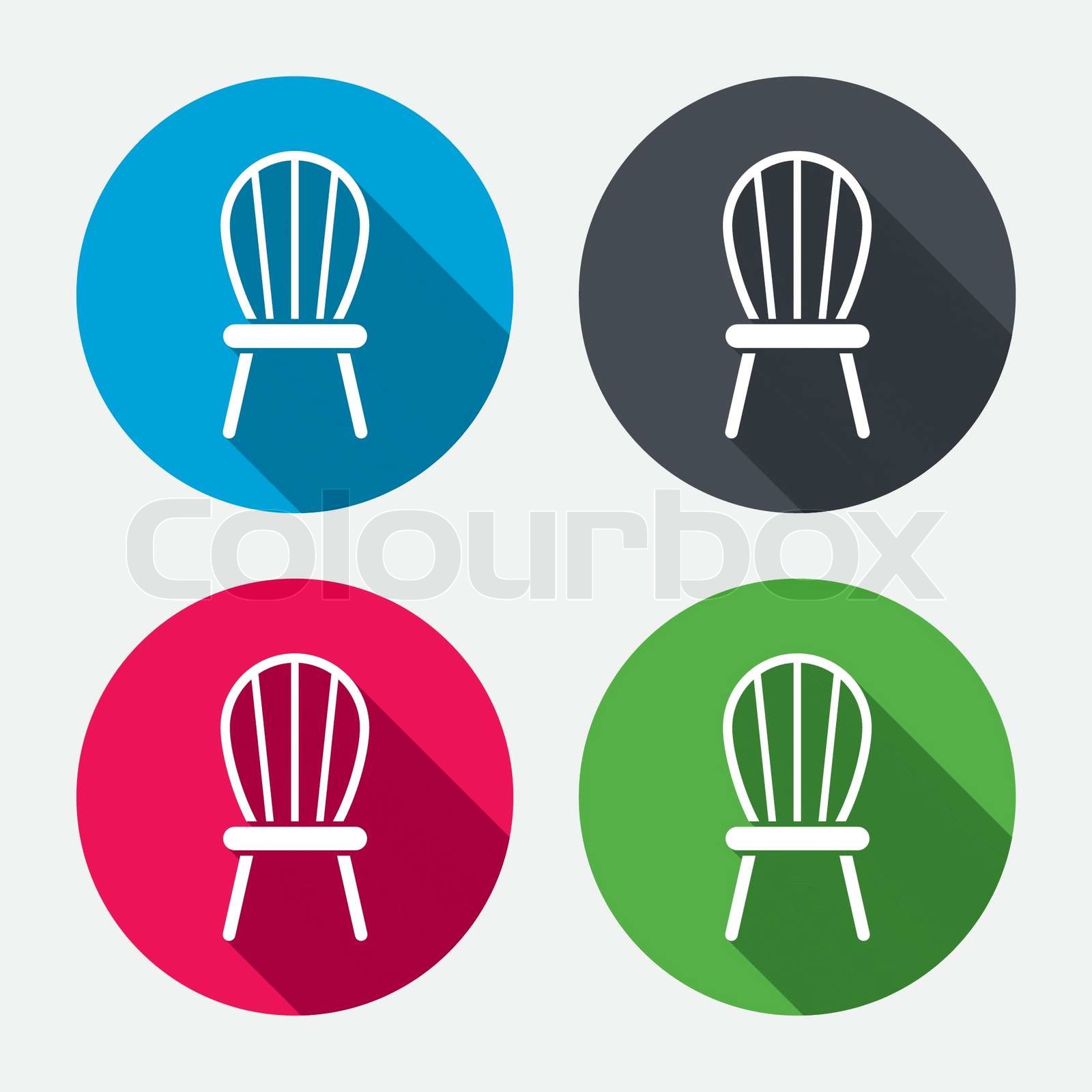 Chair sign icon. Modern furniture symbol. | Stock vector | Colourbox
