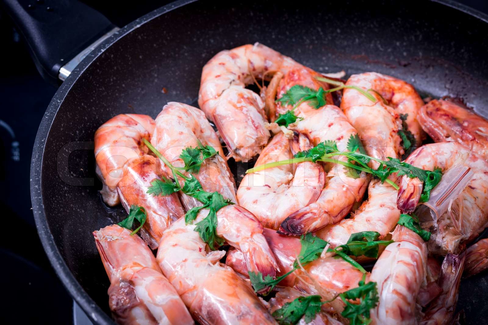 Baked king prawns | Stock image | Colourbox