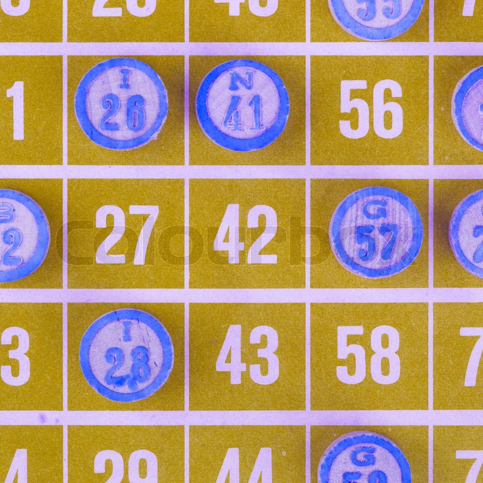 Yellow bingo card isolated | Stock image | Colourbox