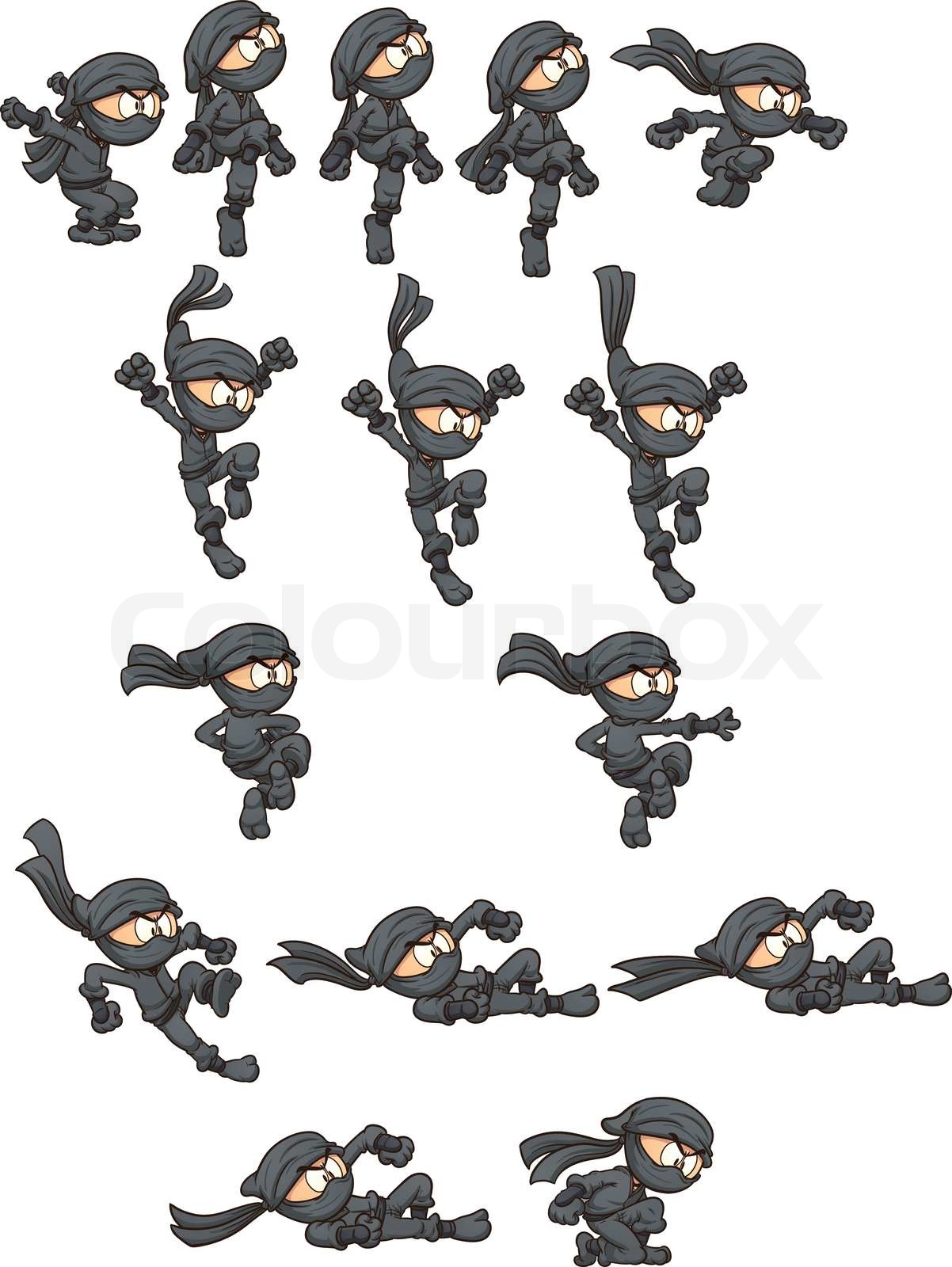 Cartoon ninja | Stock vector | Colourbox