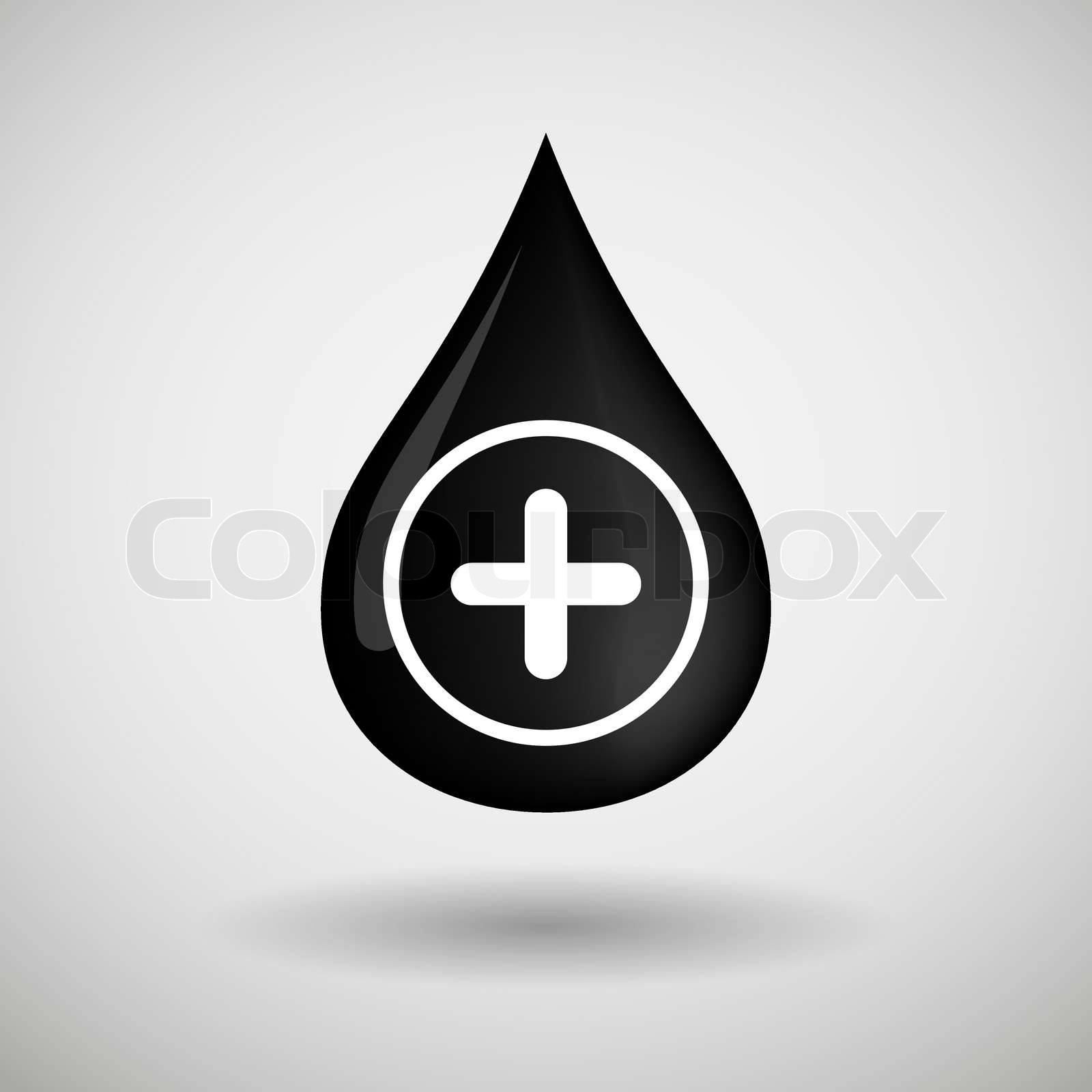 Oil drop icon with a sum sign | Stock vector | Colourbox