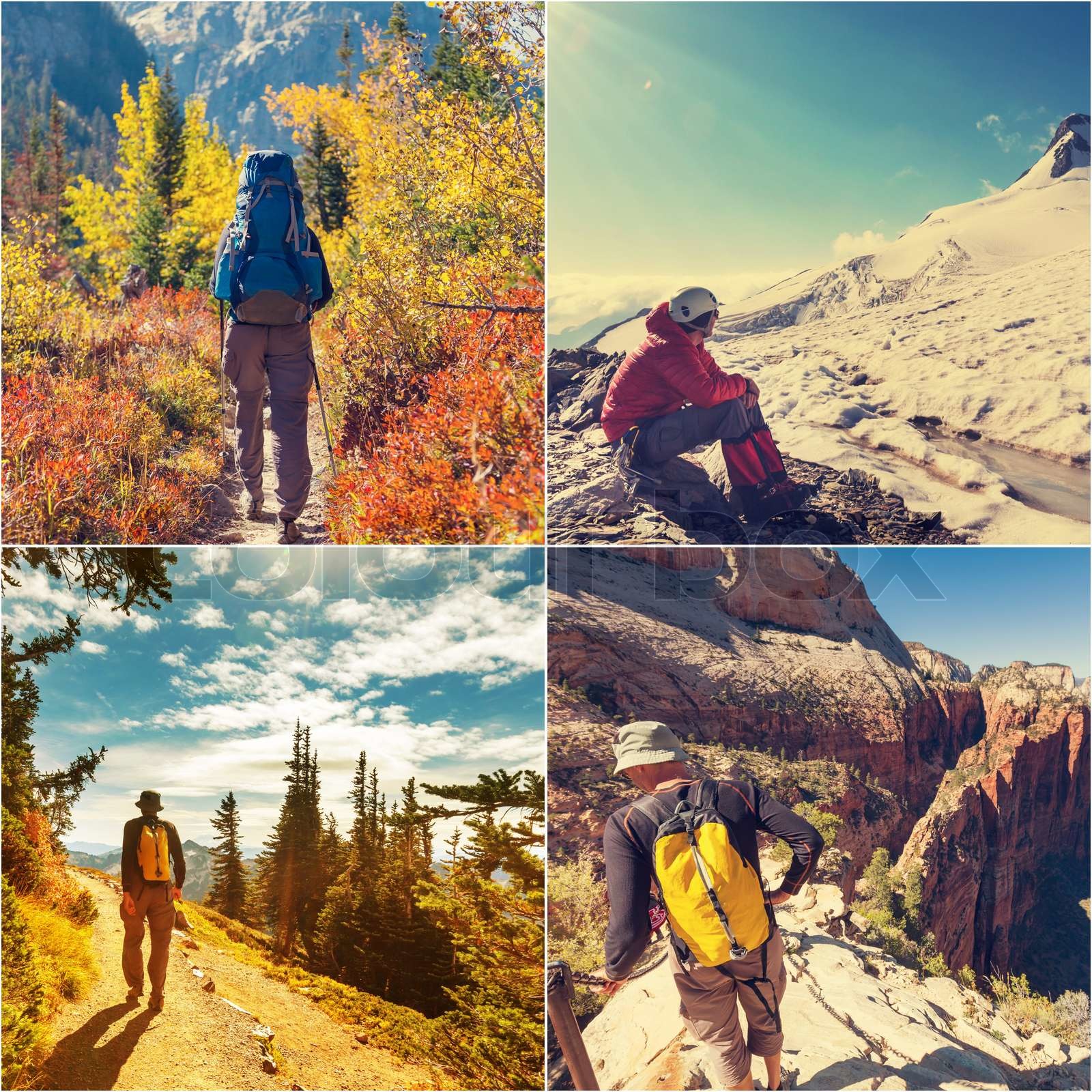 Hike collage | Stock image | Colourbox