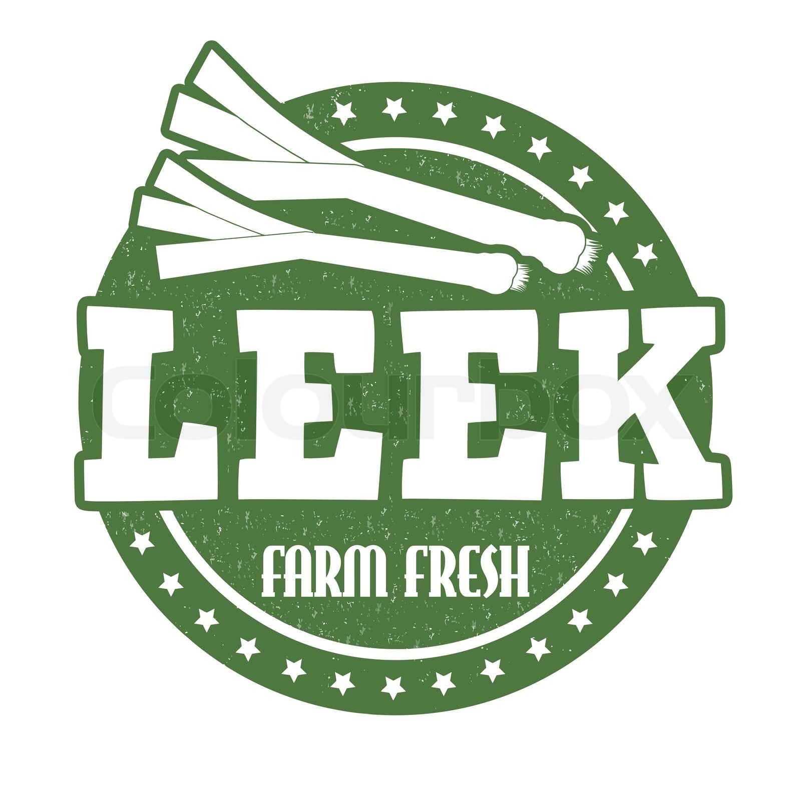 Leek stamp | Stock vector | Colourbox