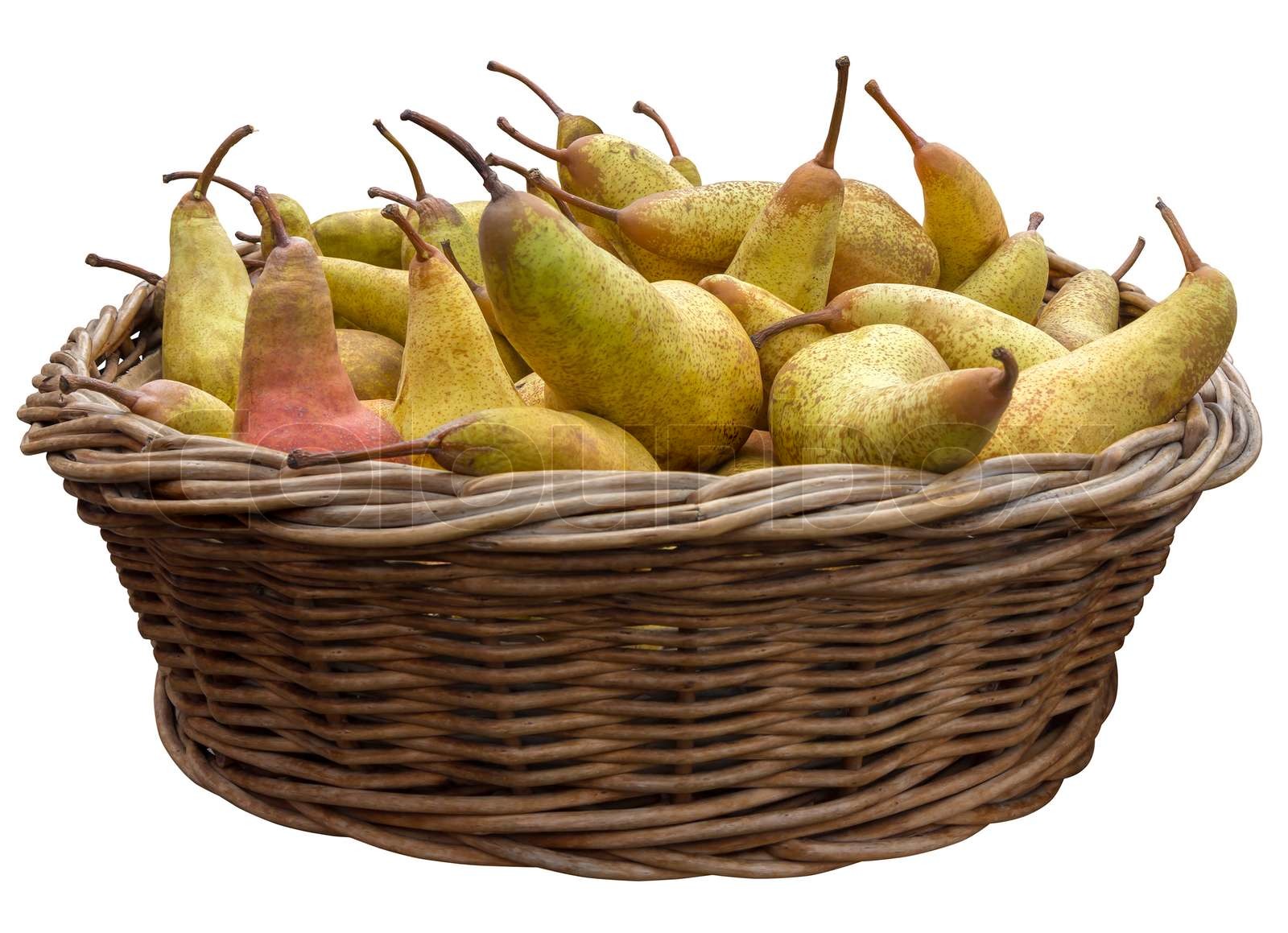 Pears in a basket | Stock image | Colourbox