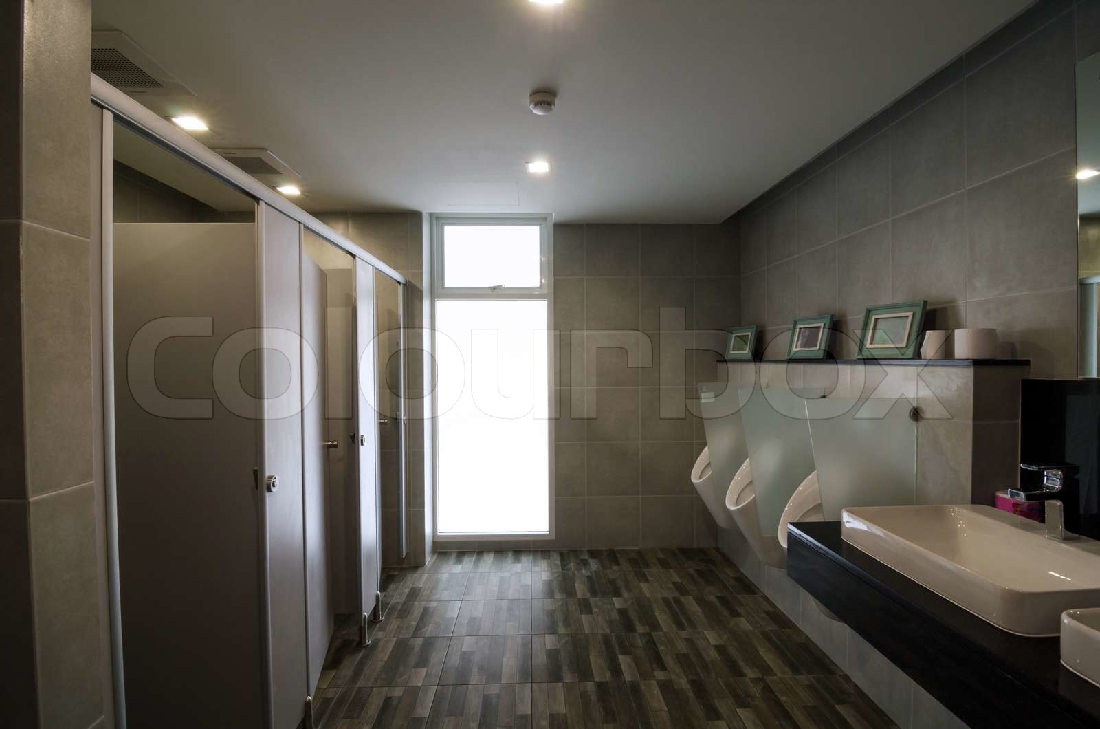 luxury male public restroom | Stock image | Colourbox