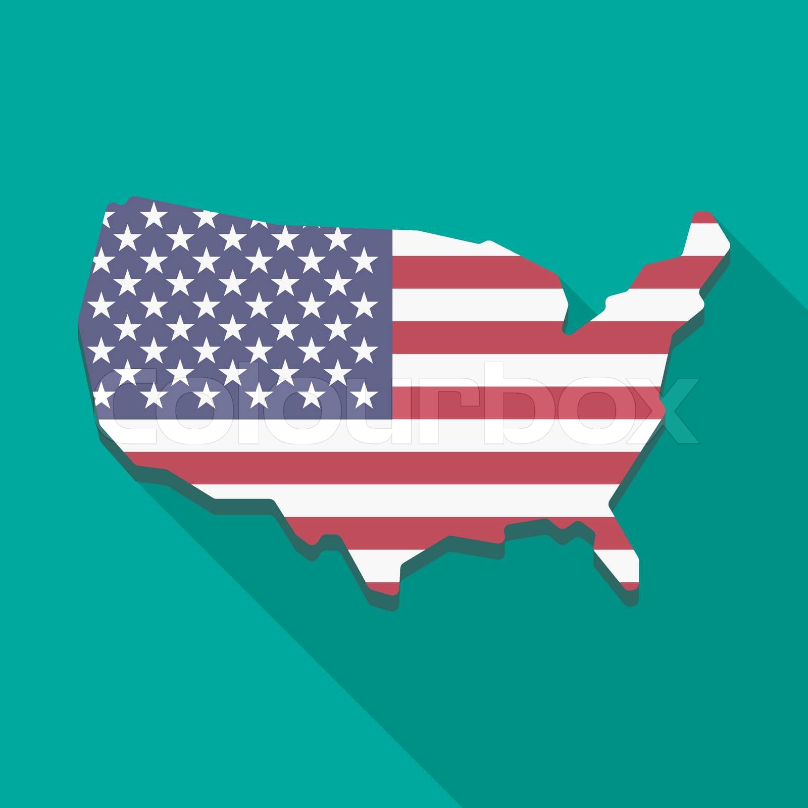 USA map icon | Stock vector | Colourbox