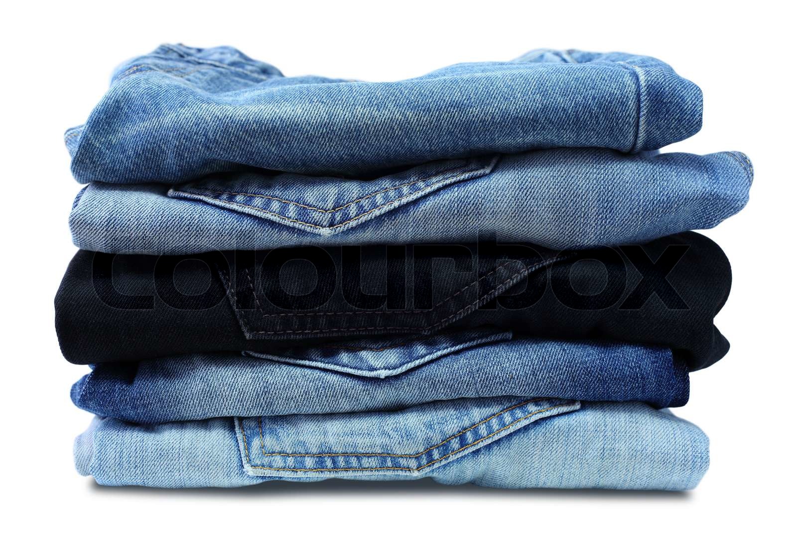 Stack of jeans | Stock image | Colourbox