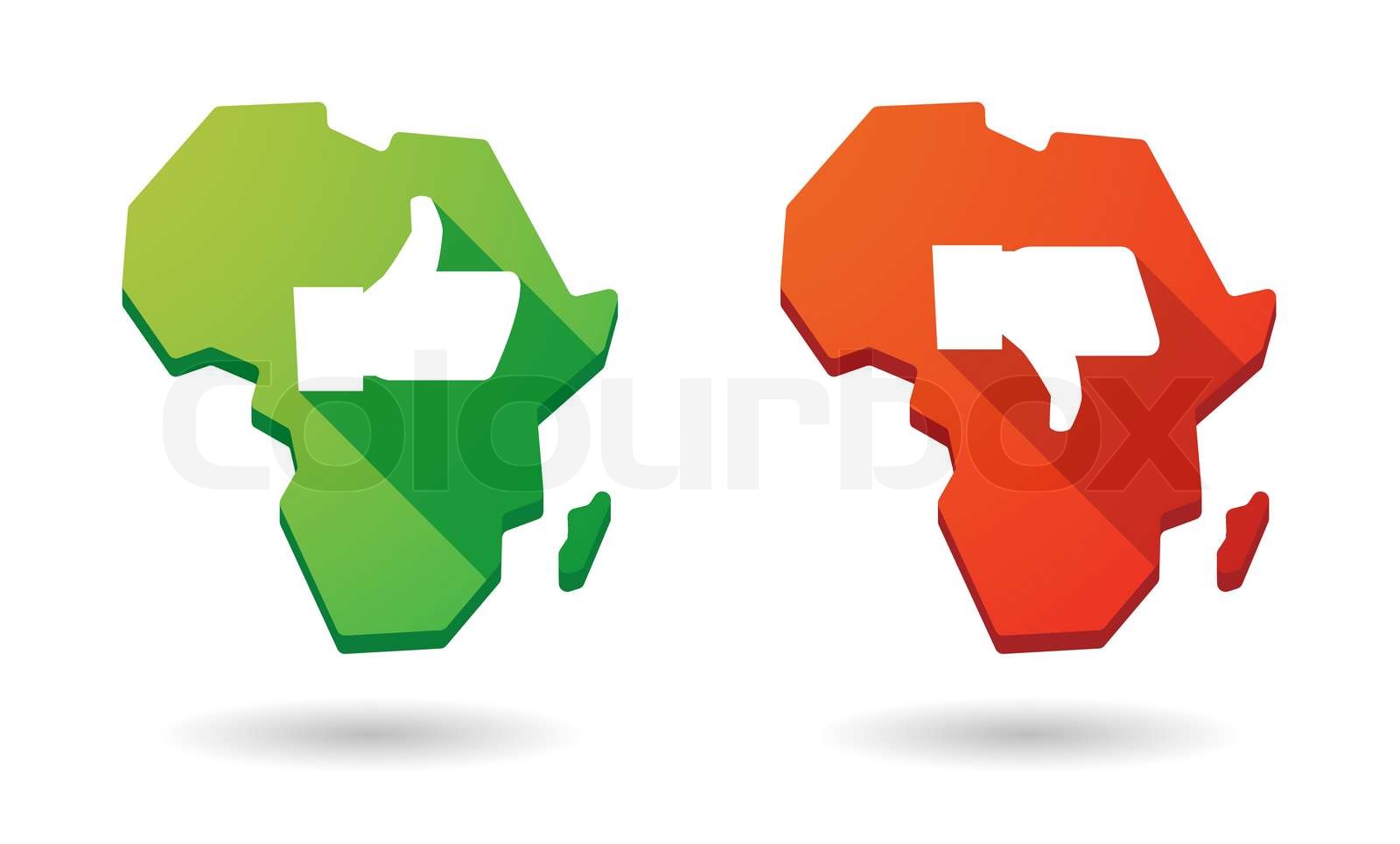 Africa continent map icon set | Stock vector | Colourbox