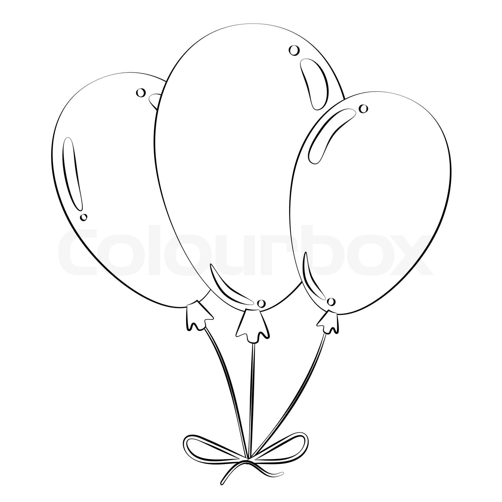 Balloon Outline Clipart
