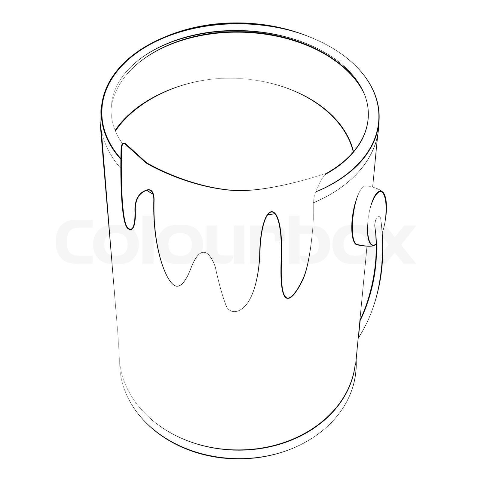 Paint Can Clipart Black And White
