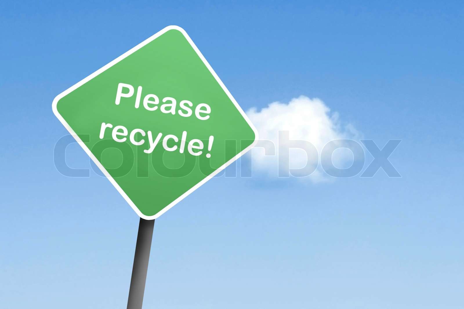 Please recycle | Stock image | Colourbox