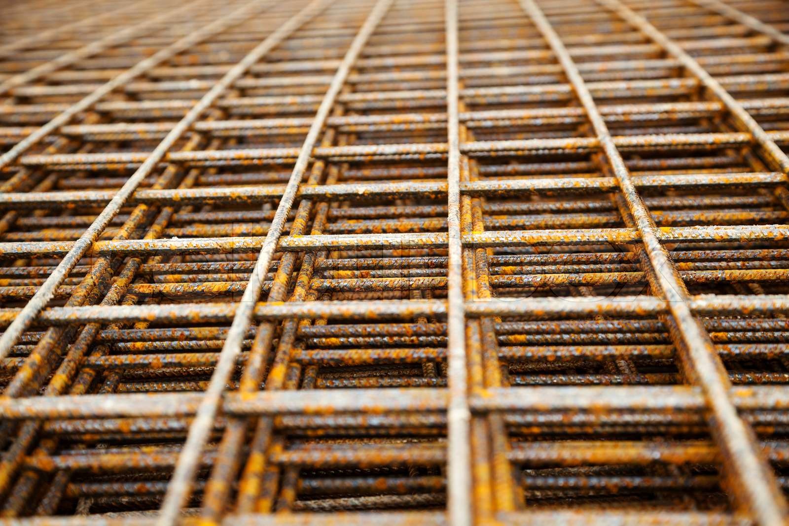 steel mesh at construction site | Stock image | Colourbox