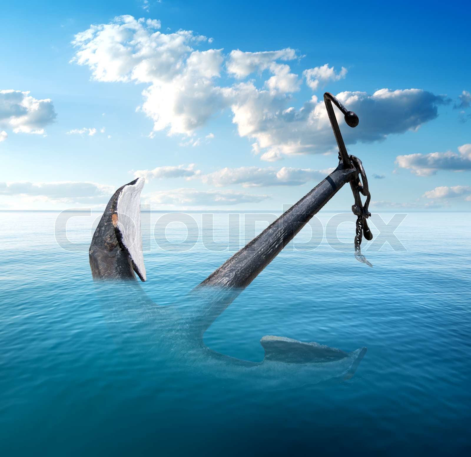 Anchor in the sea | Stock image | Colourbox