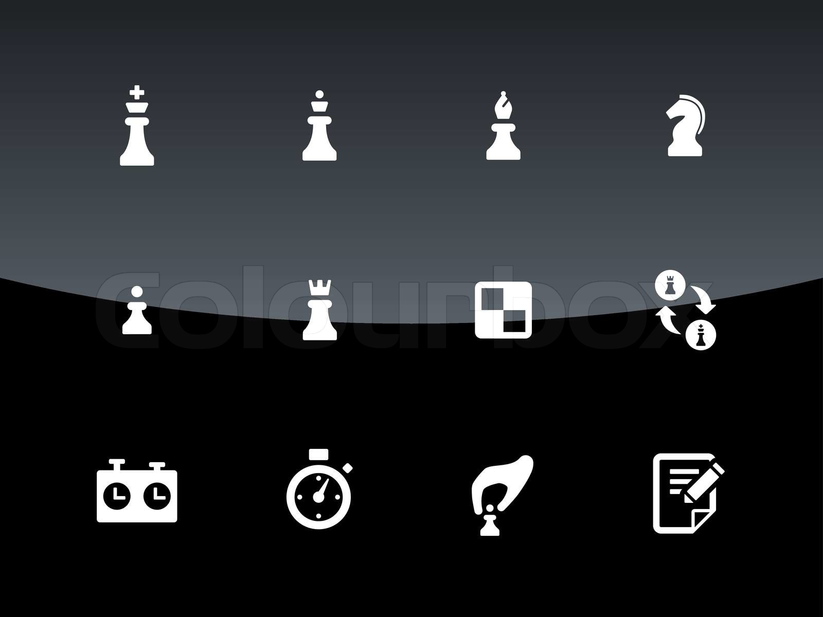 schachfigur, schach, icons | Stock-Vektor | Colourbox