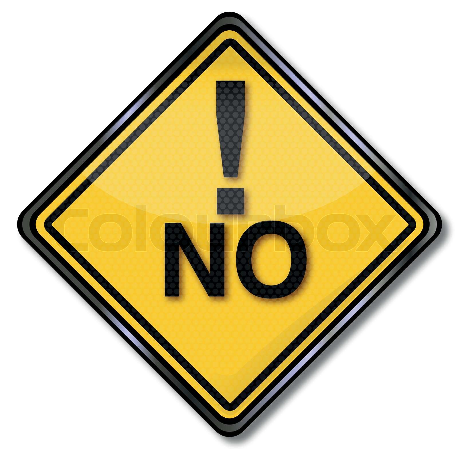 Schild mit einem großen Nein und Ausrufungszeichen | Stock-Vektor ...