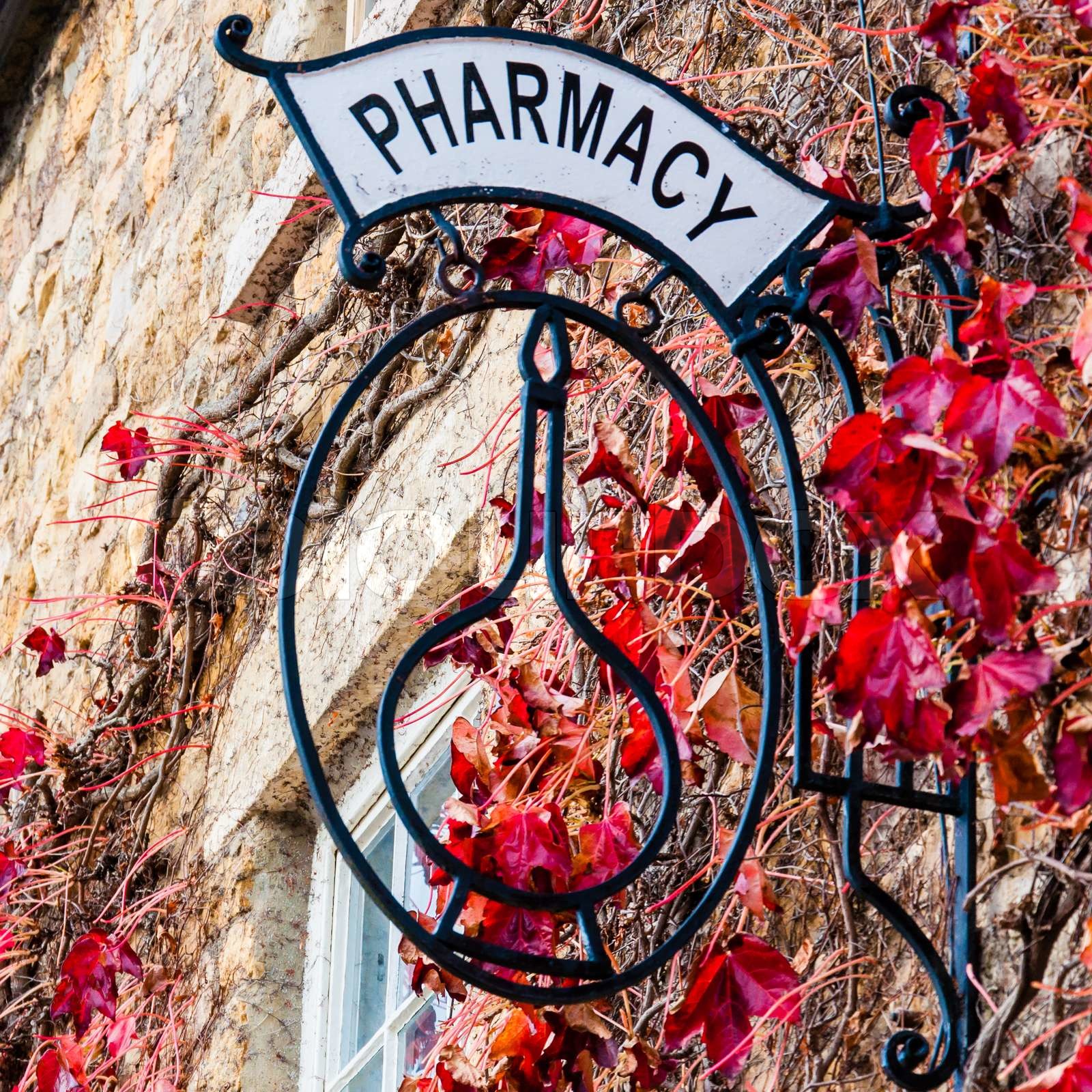 Old vintage Pharmacy sign | Stock image | Colourbox
