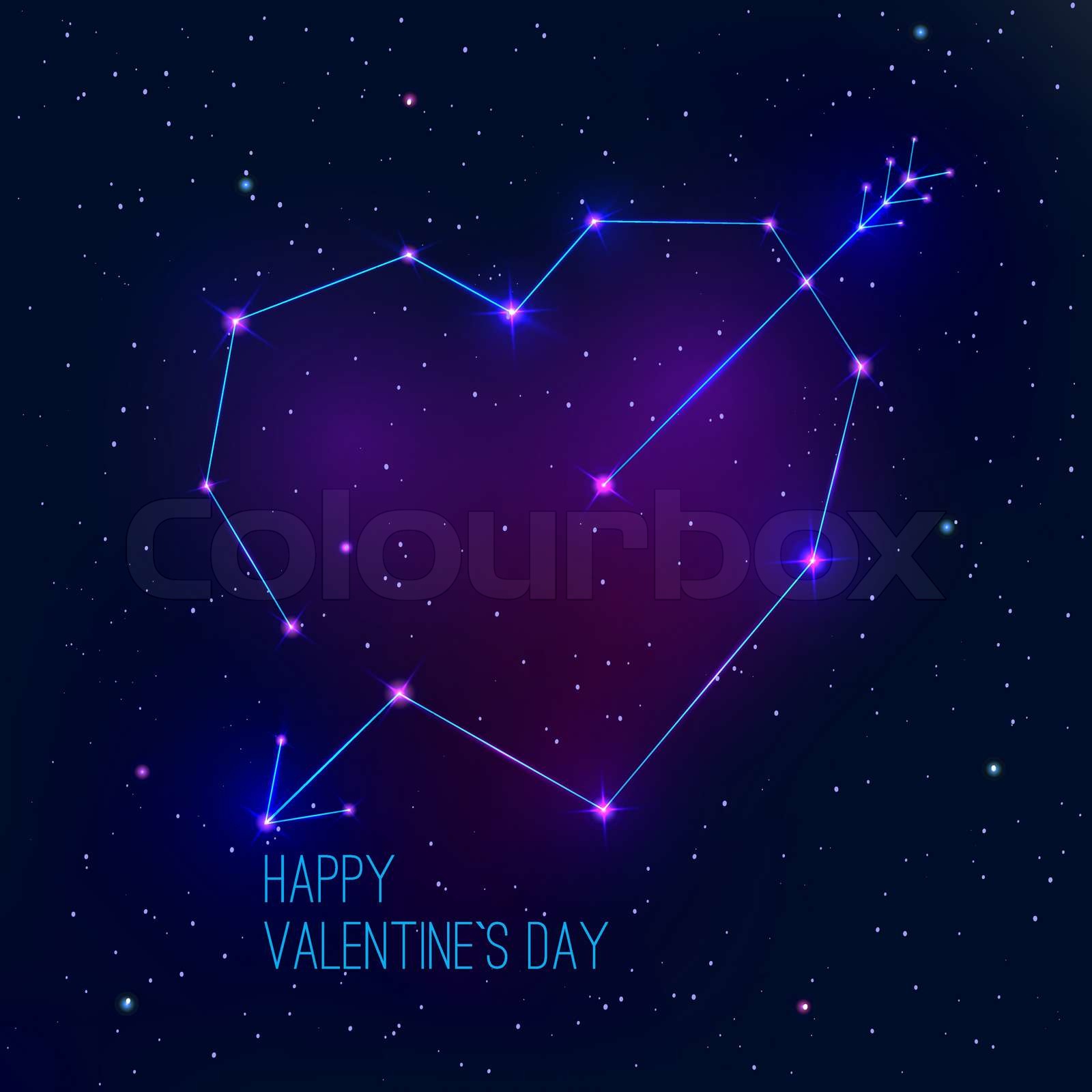 Constellation heart | Stock vector | Colourbox