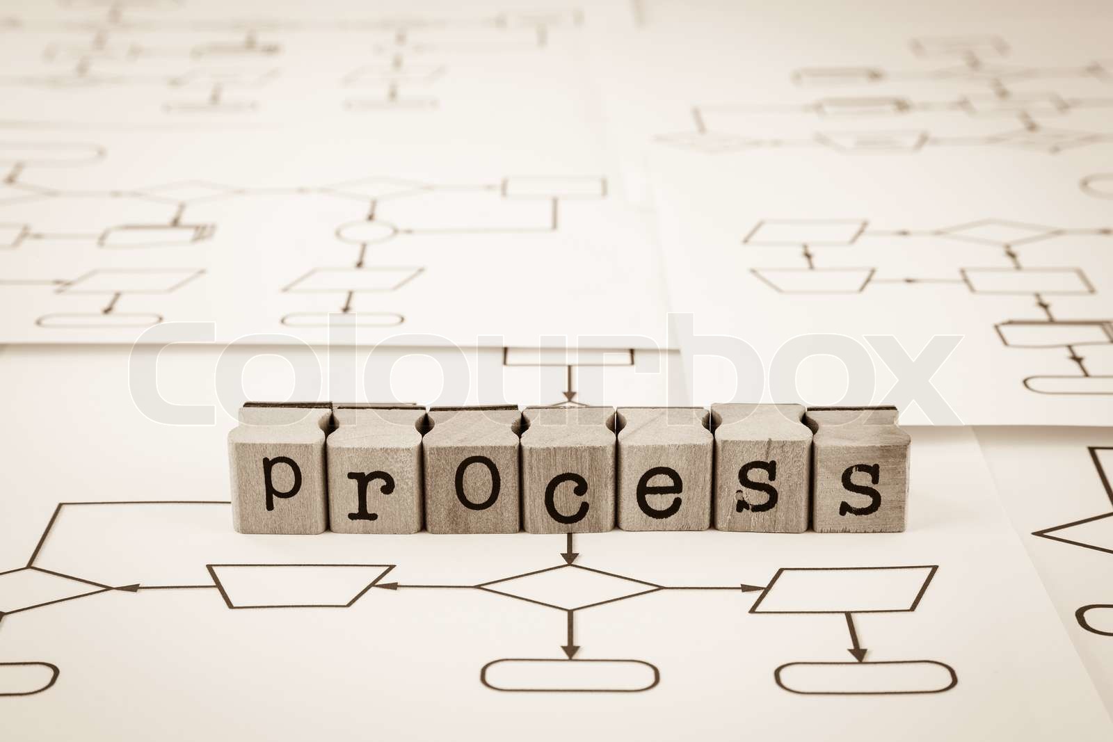 Process flow chart concept | Stock image | Colourbox