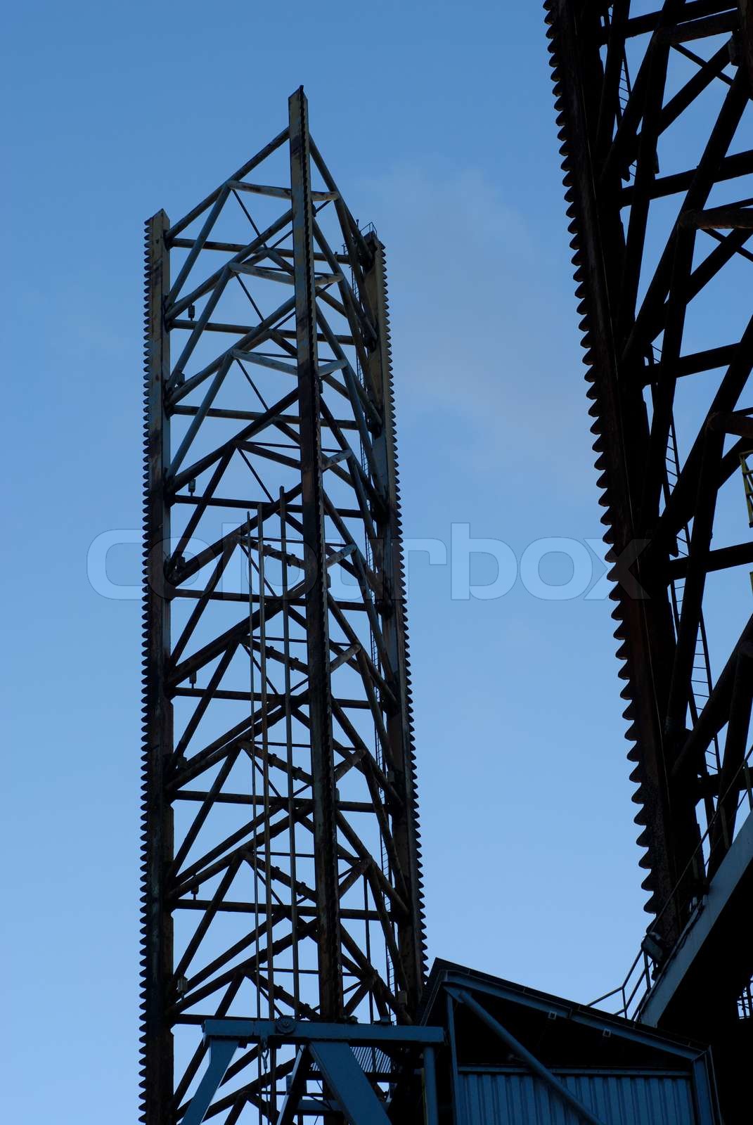 Oil rig legs high up. | Stock image | Colourbox