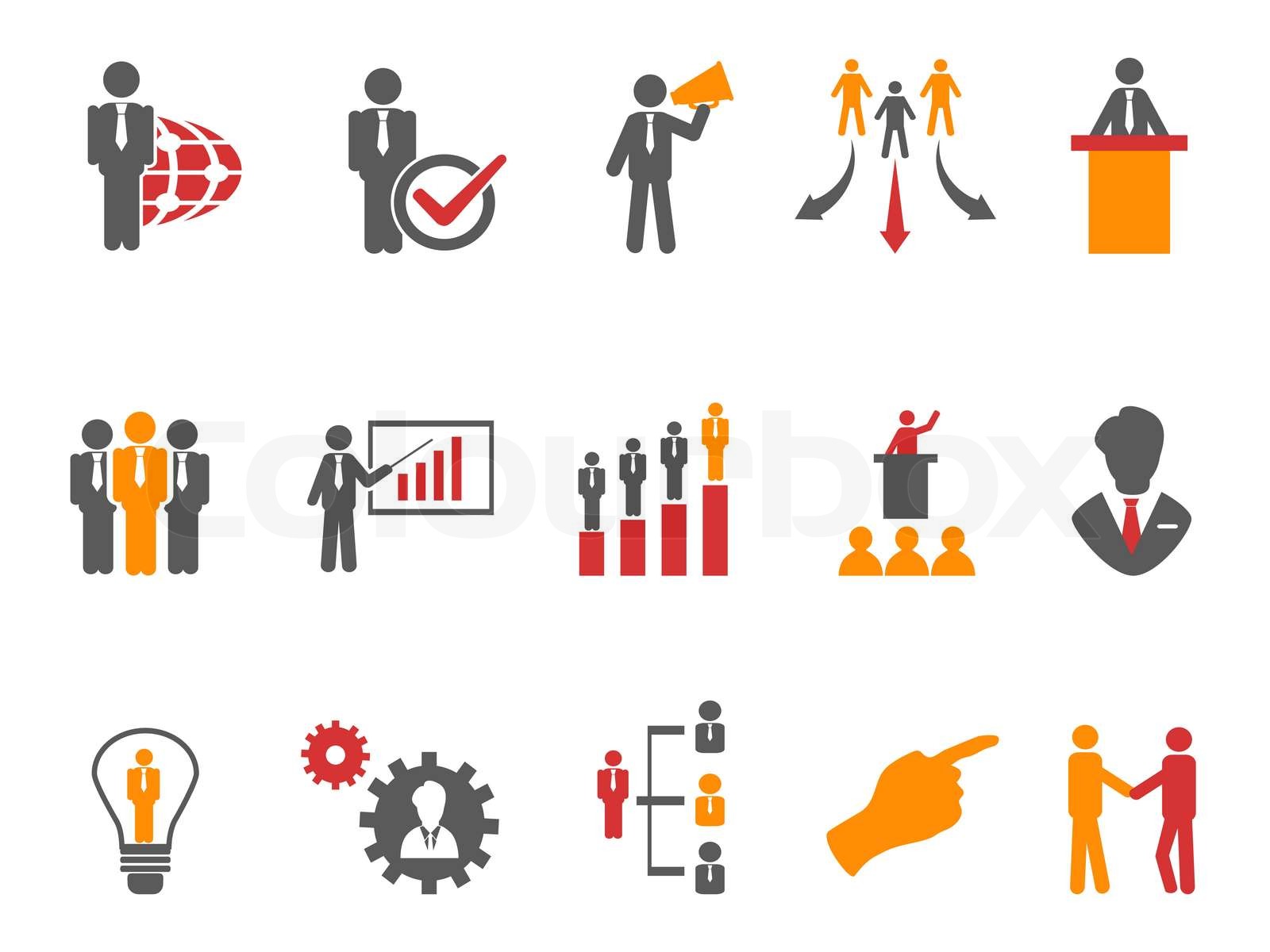 ikon, folk, arbejde | Stock vektor | Colourbox