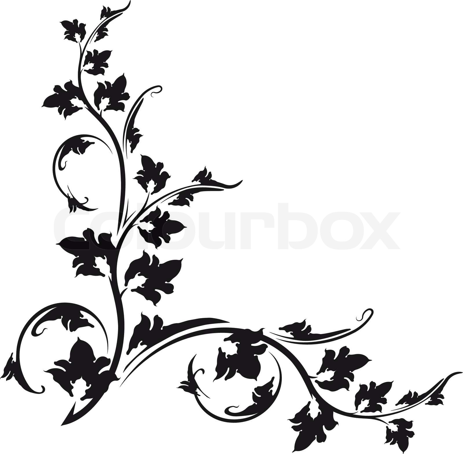 hjørne, dekorationer, broderi | Stock vektor | Colourbox